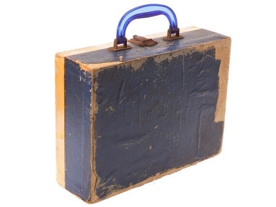 Vintage Child's Suitcase - Baby Lamb, Rabbit, Chick … - Gem