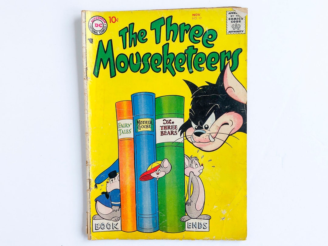 Vintage the Three Mouseketeers DC Comic Book Issue Number 12, 1957 - Etsy