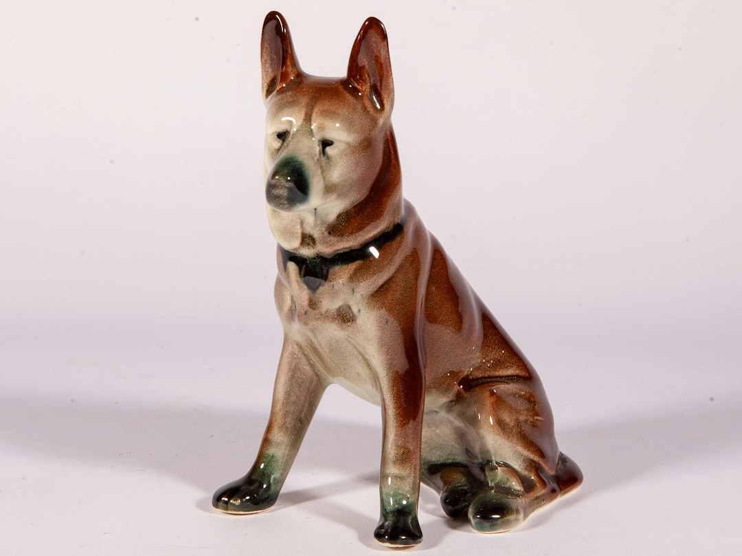 Vintage Ceramic German Shepherd Dog Figurine - Almost 7" Tall - Etsy