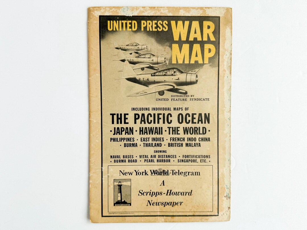 Vintage World War II "united Press War Map - Including Individual Maps ...