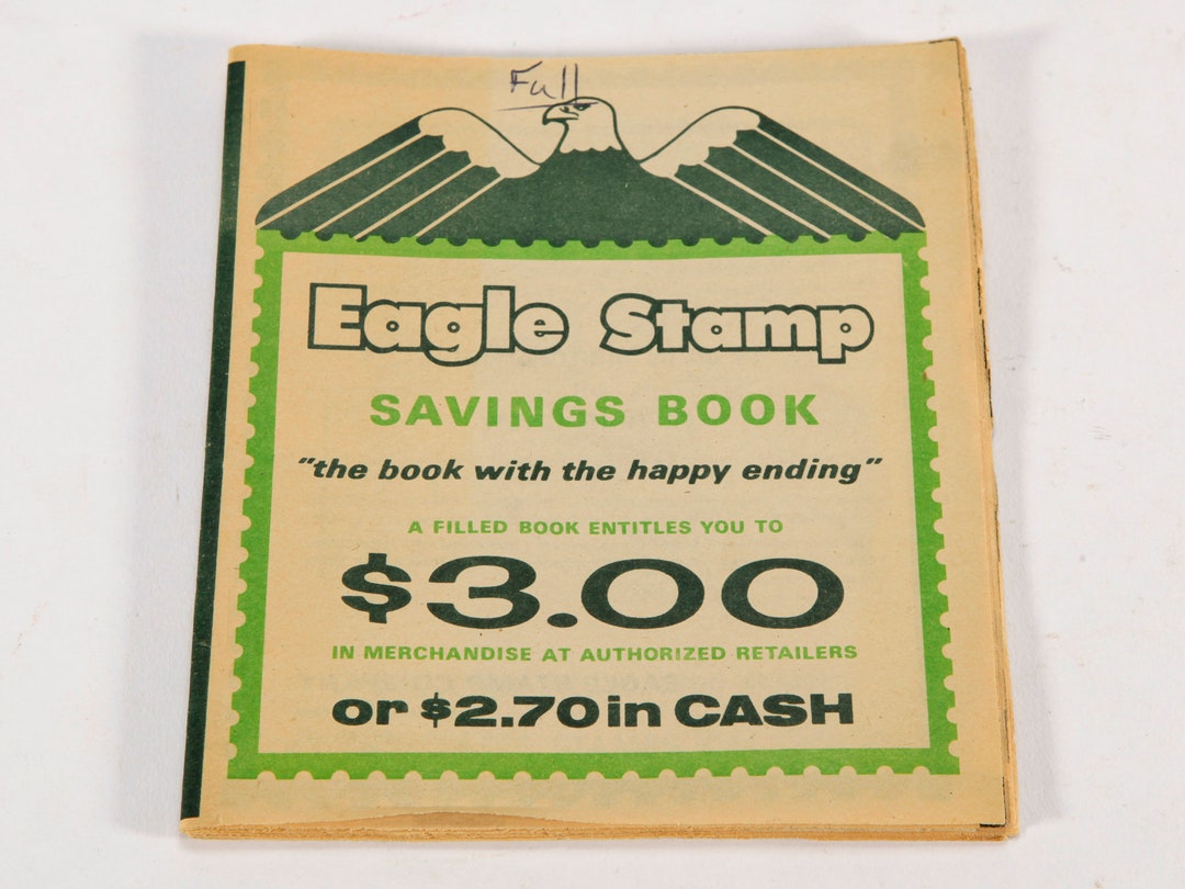 Vintage Eagle Stamp Savings Book Full Green Stamps Booklet With 1950s ...