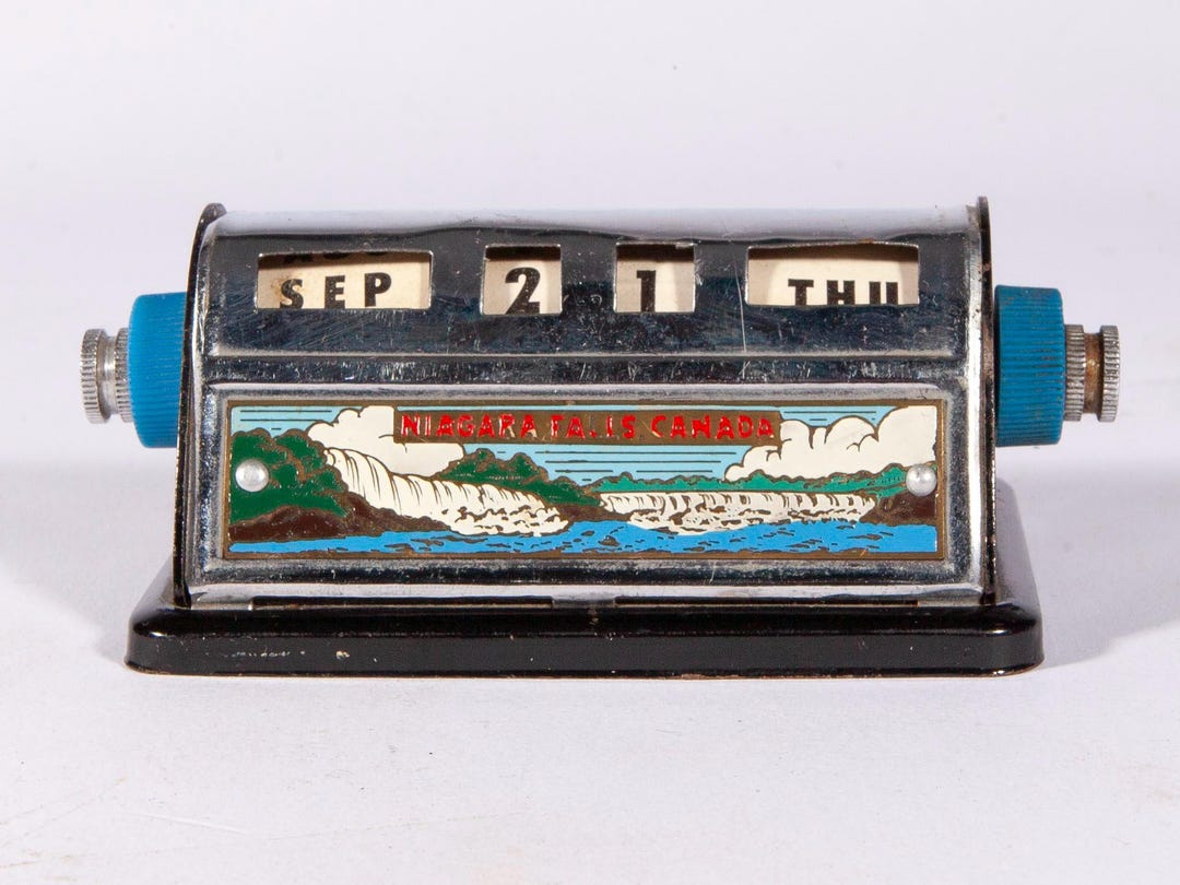 Vintage Revolving Perpetual Calendar Fabulous Embossed Graphics ...