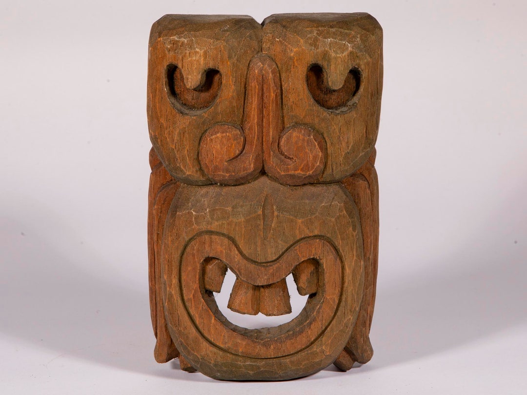 Vintage Carved Wood Mask Signed Honduras, Central America ahau - Etsy
