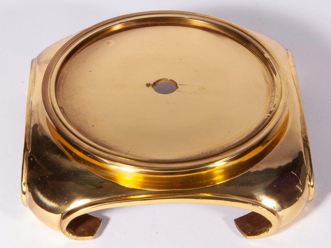 Vintage Heavy Brass Footed Lamp Base / Sculpture Stand Pre-drilled 4 ...