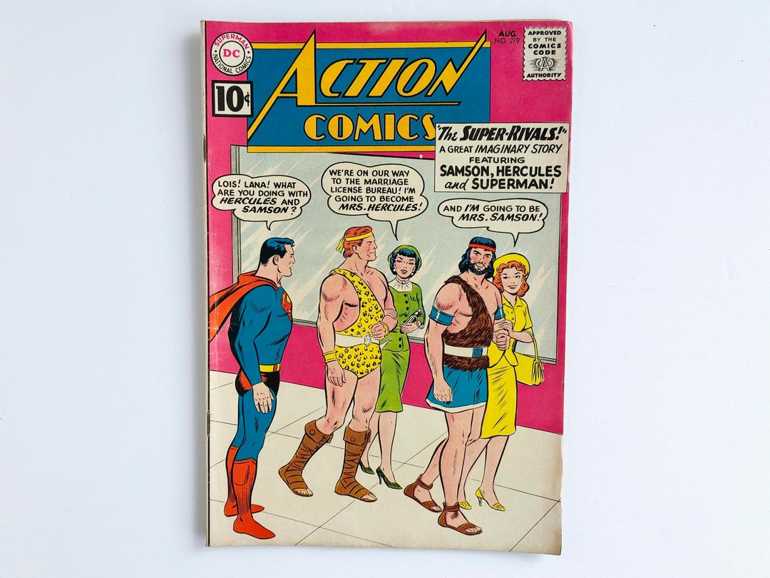 Vintage action Comics the Super-rivals Featuring Samson, Hercules and ...