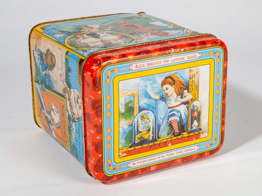 Vintage Alice Through the Looking Glass Tin With Removable Lid - Etsy