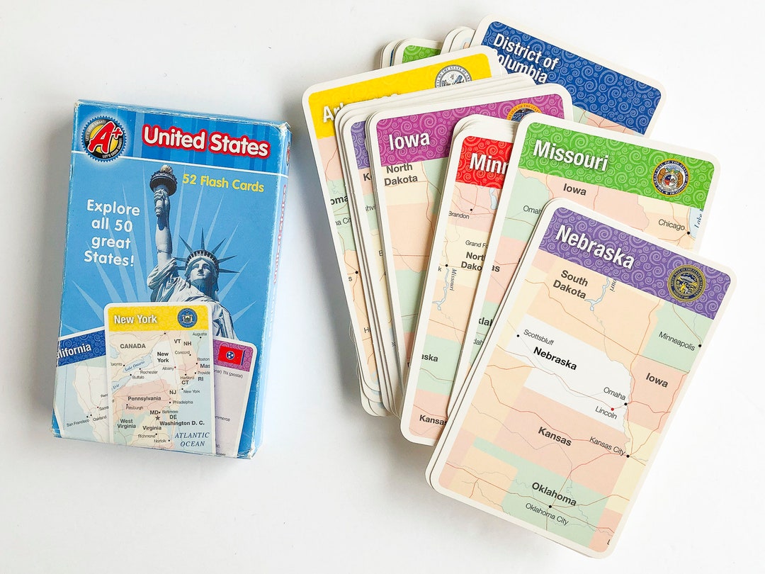 United States Flash Cards - Full Set in Original Box - Homeschool ...