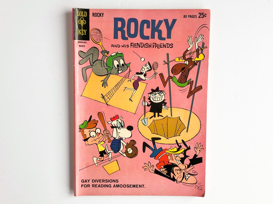 Vintage "rocky and His Fiendish Friends" No. 3, 1963 Dell Silver Age ...