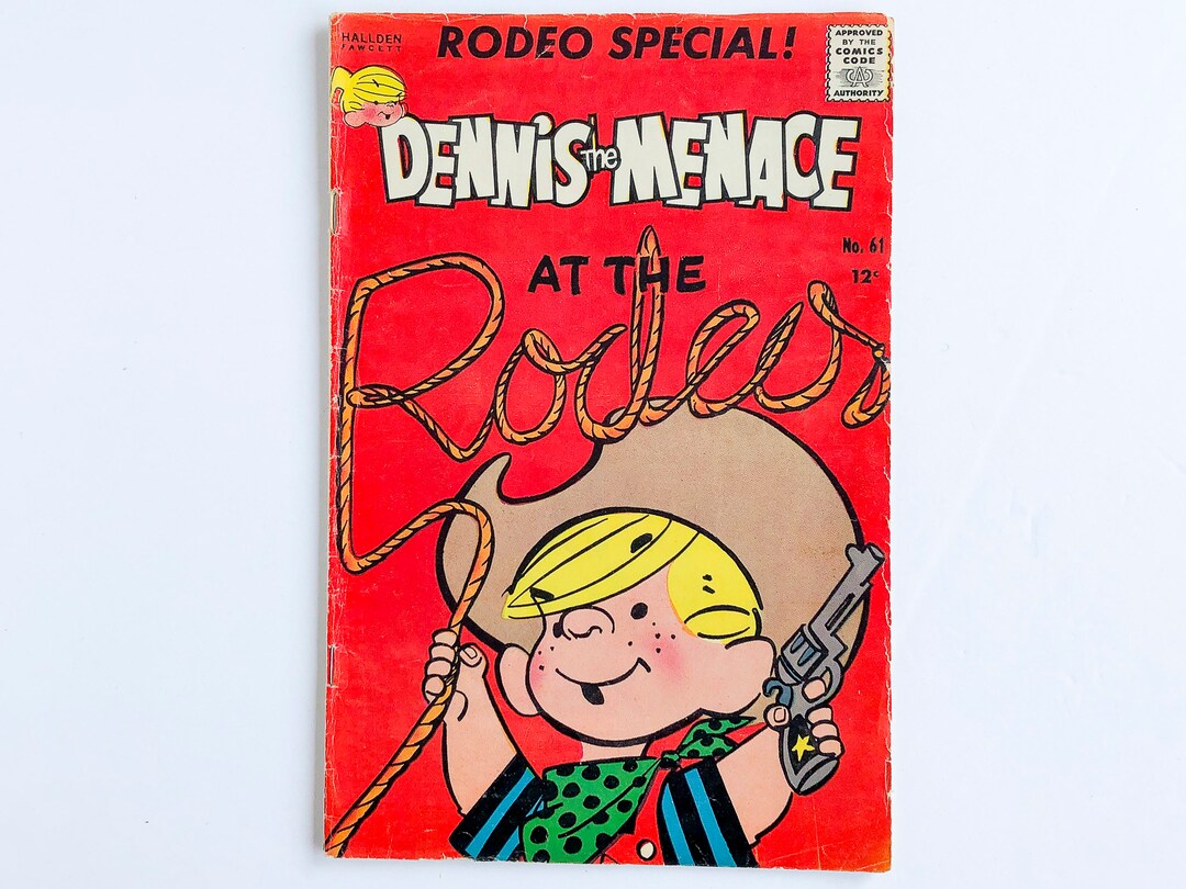 RARE Vintage "dennis the Menace at the Rodeo" 1962 No. 61, Fawcett ...