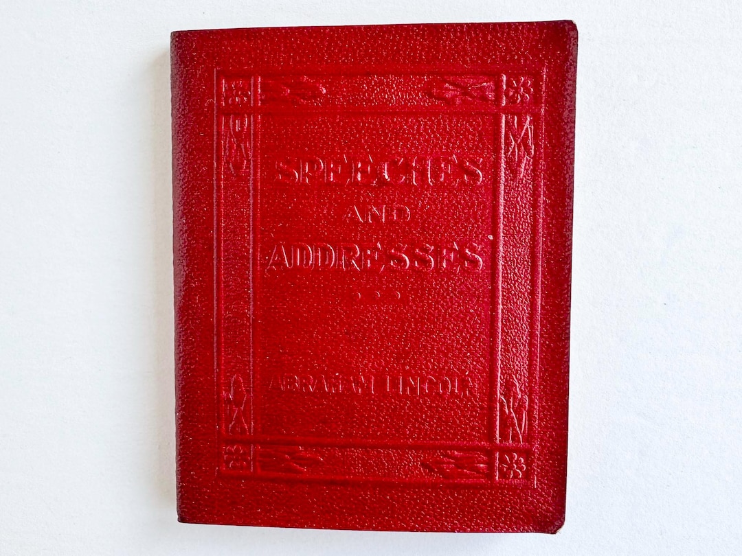 Vintage Red Little Leather Library Book - Speeches and Addresses of ...