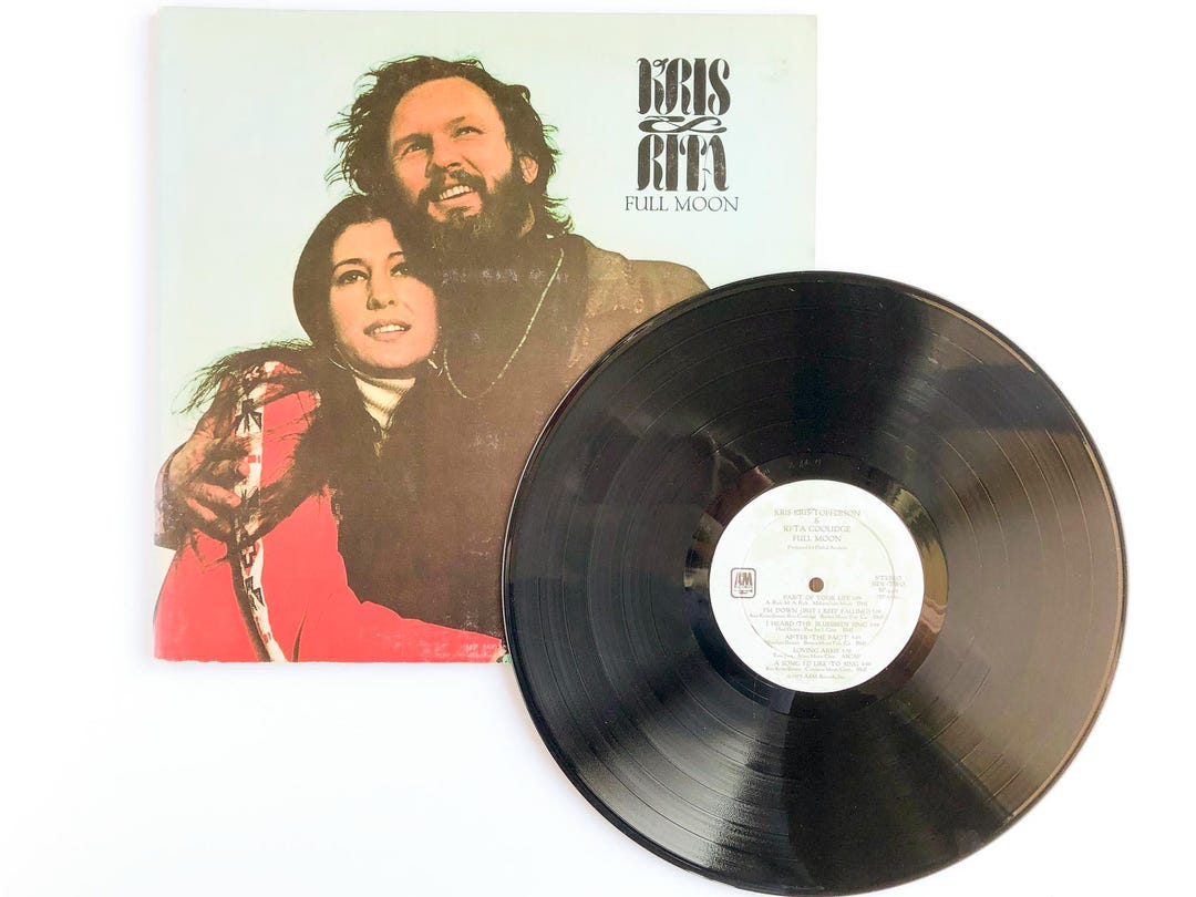 Vintage "kris & Rita Full Moon" Vinyl Record Album With Original Jacket ...