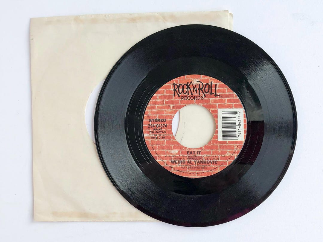 Vintage "eat It" by Weird Al Yankovic- 1984 Rock 'N Roll 45 Vinyl ...