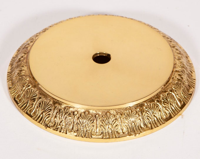 Vintage Brass Vase Cap Elaborate Trim 4 Diameter Lacquered Lamp Part - Etsy