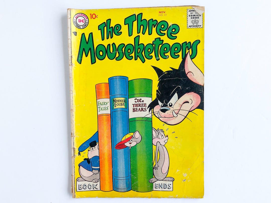 Vintage "the Three Mouseketeers" DC Comic Book - Issue Number 12, 1957 ...