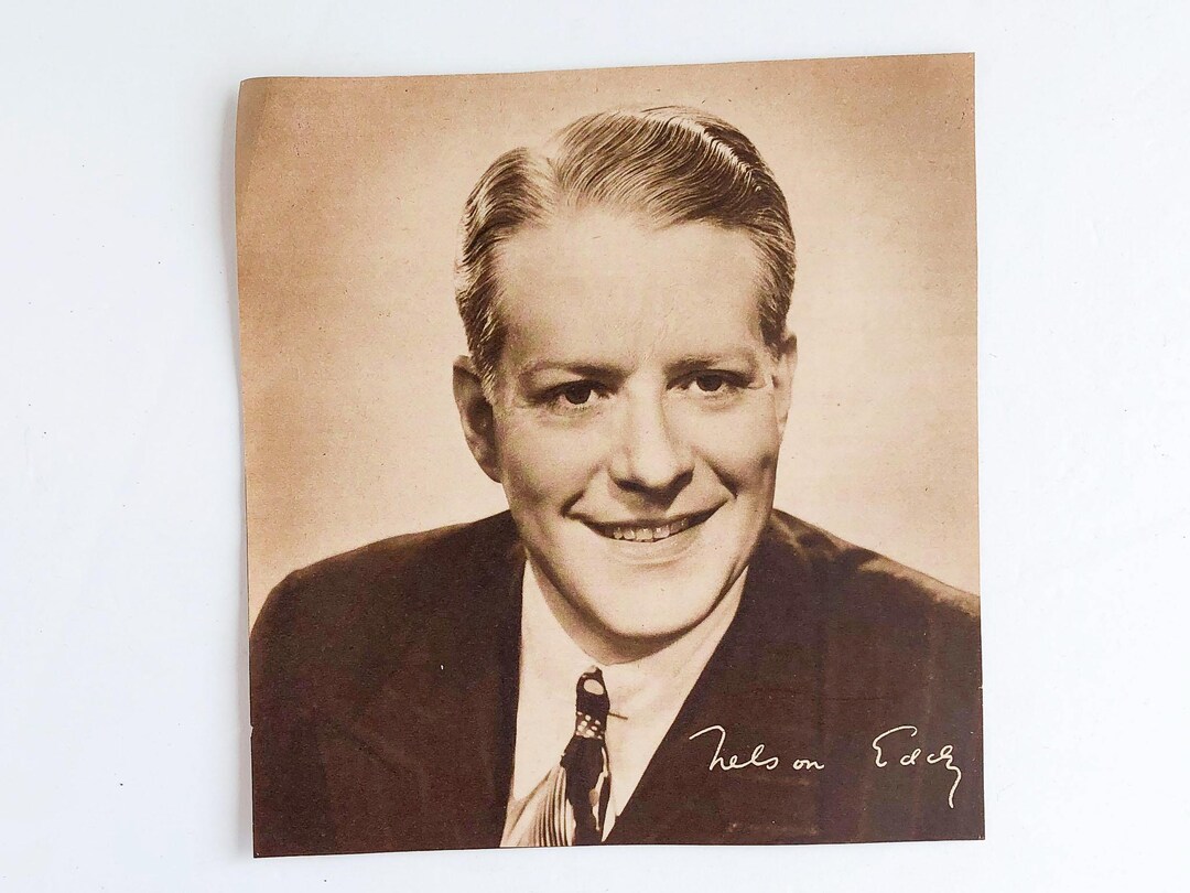 Vintage Fan Magazine Photo of Nelson Eddy - 1940s Hollywood Memorabilia ...