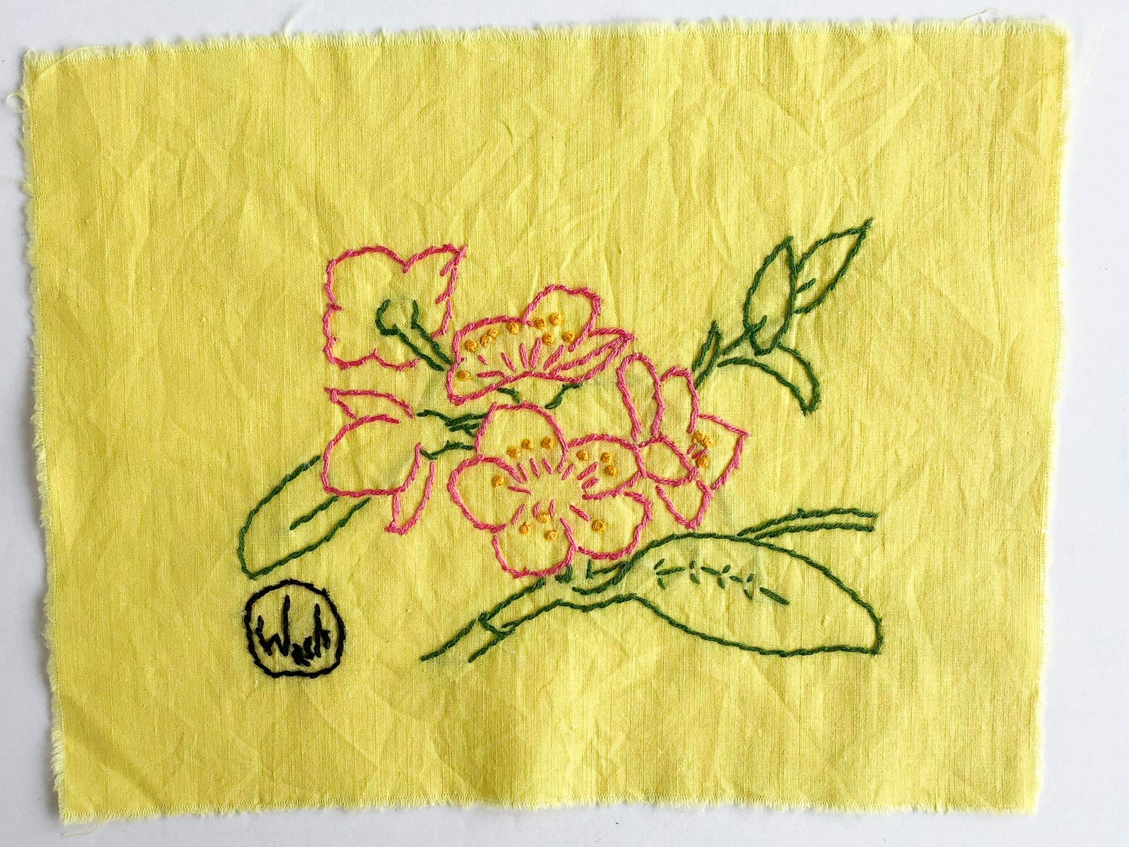 FREE SHIPPING: Vintage Embroidered Washington State Flower rhododendron ...