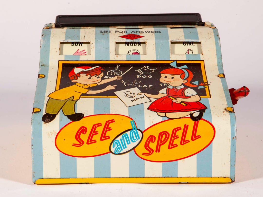 Vintage Working Metal Spelling Learning Machine - Wolverine Made in USA ...
