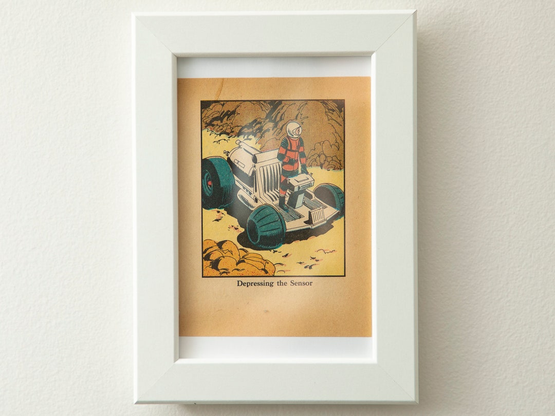 Vintage Comic Book Art in White Frame Matted & Framed 5x7 Ready to Hang ...