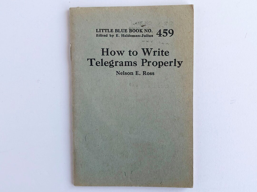 Vintage how to Write Telegrams Properly by Nelson Ross, Little Blue ...