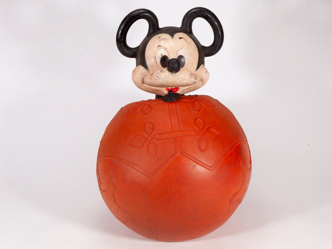 Vintage Large Mickey Mouse Hopper Ball Big Rubber Bouncy Ball With ...