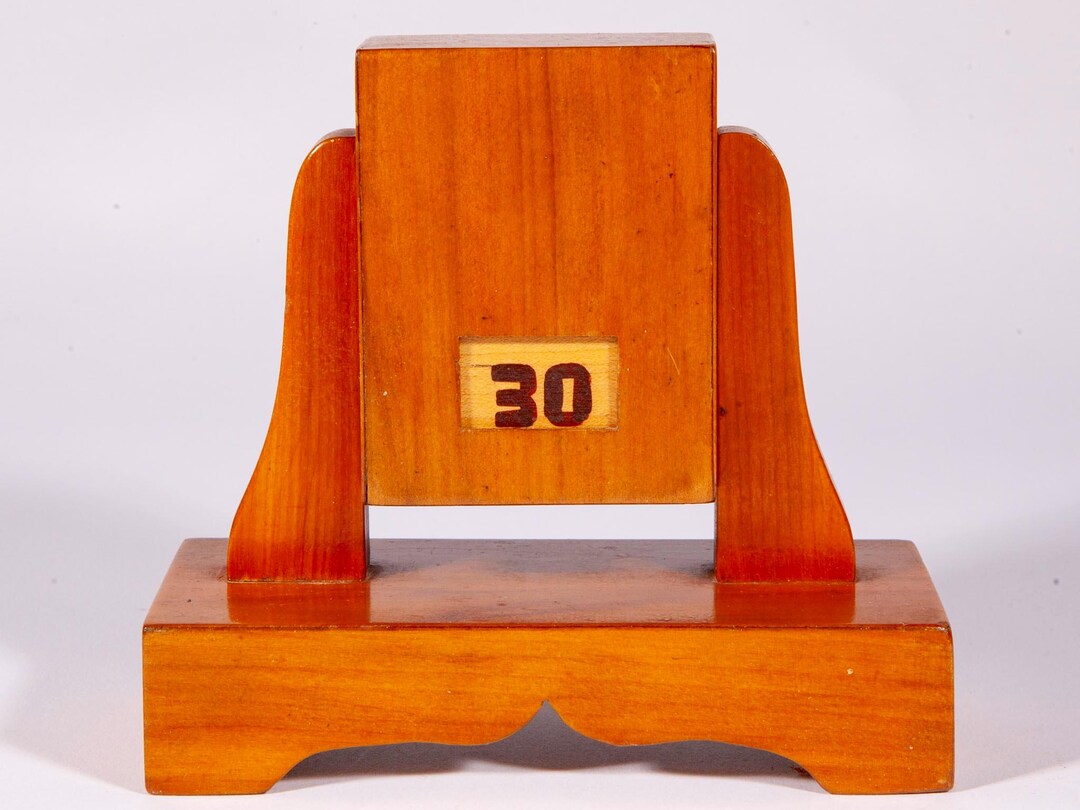 Vintage Perpetual Revolving Calendar - Unusual Wood Date Flip Retro ...