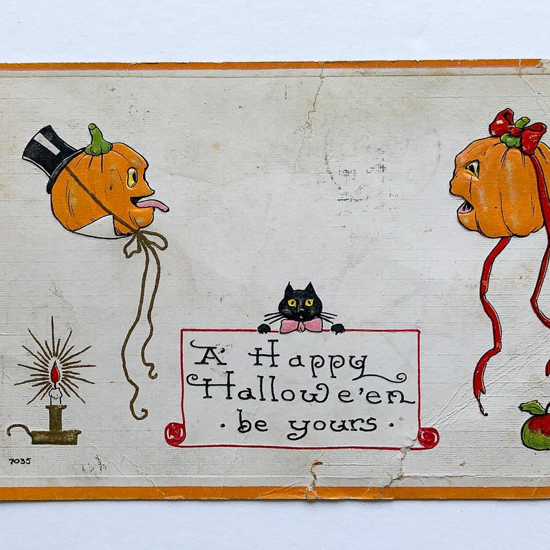 Halloween Postcards - Etsy