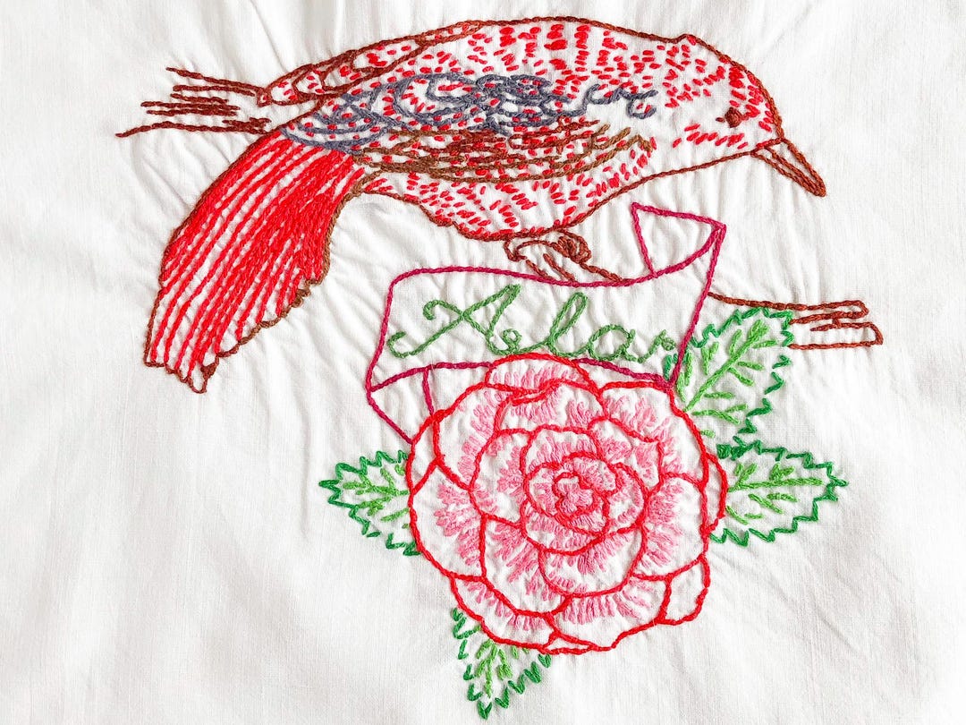 FREE SHIPPING: Vintage Alabama State Quilt Block With State Bird and ...