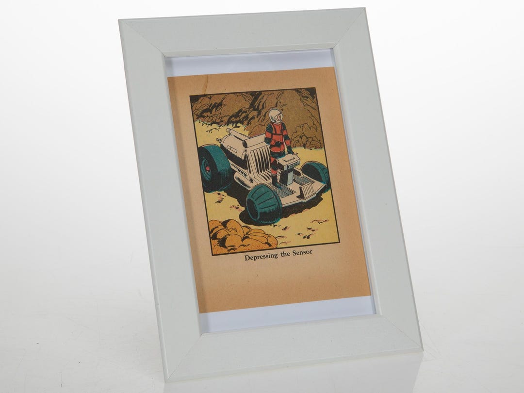 Vintage Comic Book Art in White Frame - Matted & Framed 5x7 Ready to ...