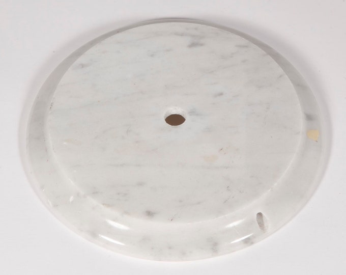 Vintage White Marble Lamp Base - 6" Top Diameter - 7" Bottom Diameter ...