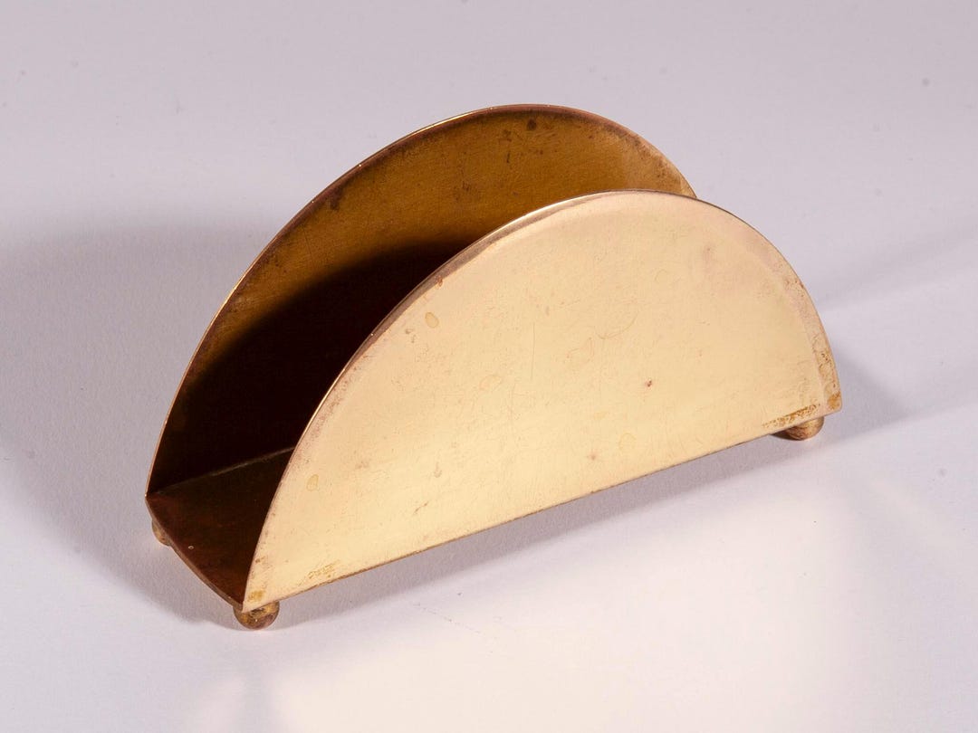 Vintage Solid Brass Small Letter Holder - Bradley and Hubbard Art Deco ...