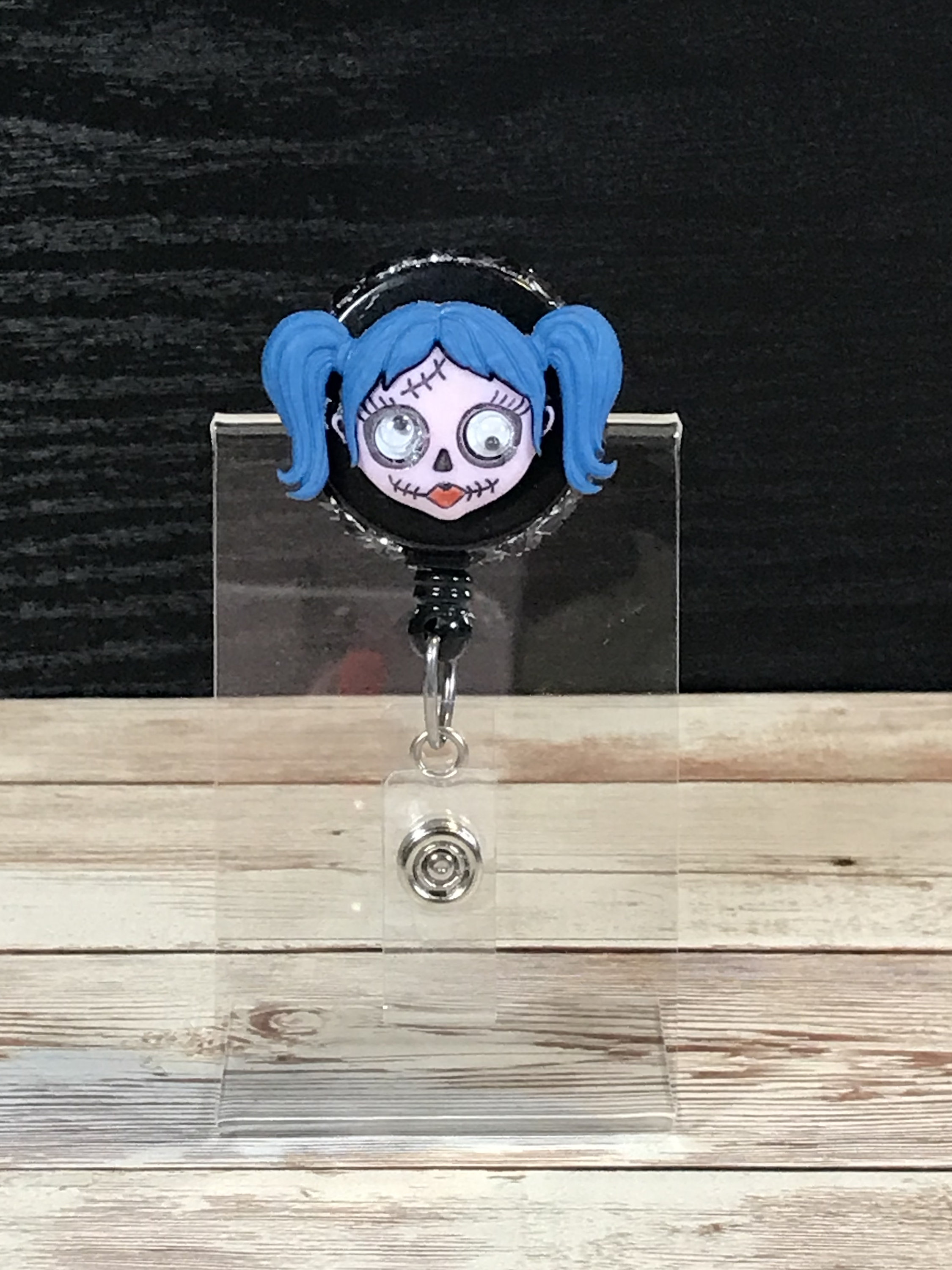 Blue Zombie Girl Insignia Carrete - Etsy España