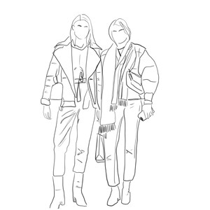 Custom Faceless Line Drawing [digital File] - Etsy