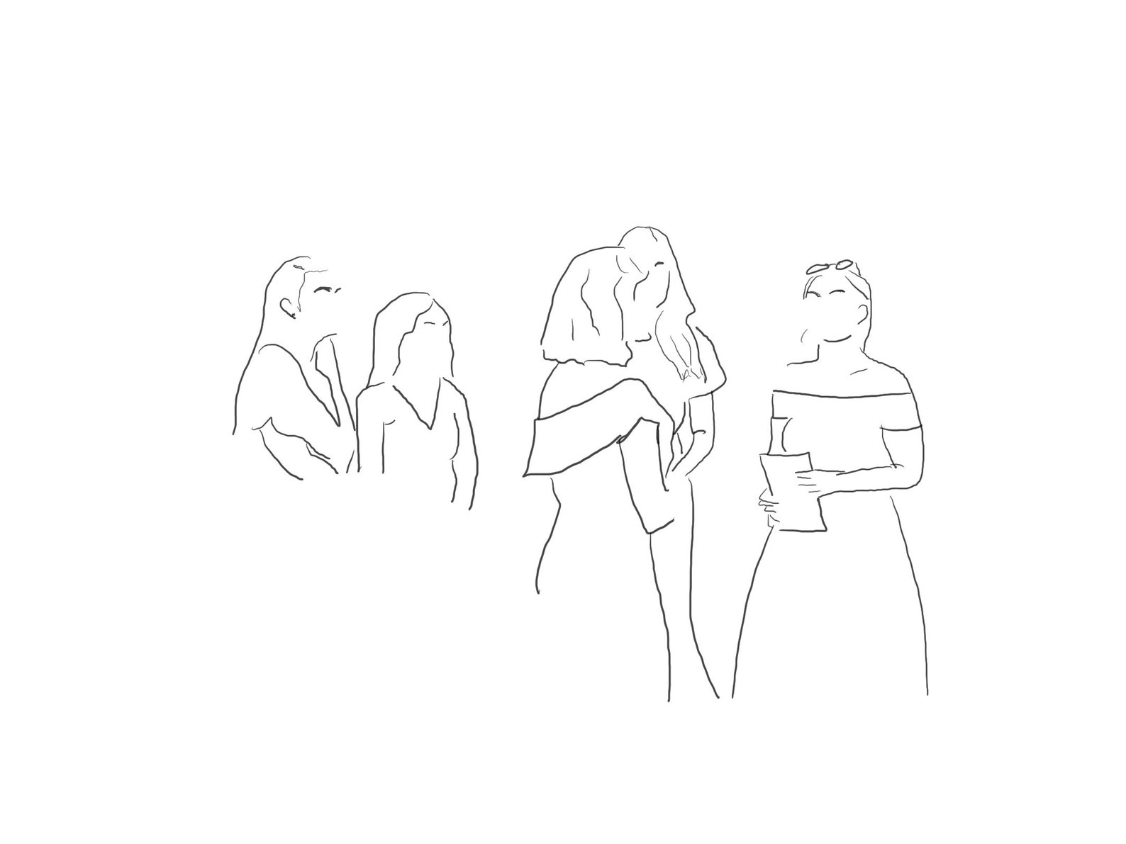 Custom Faceless Line Drawing [digital File] - Etsy