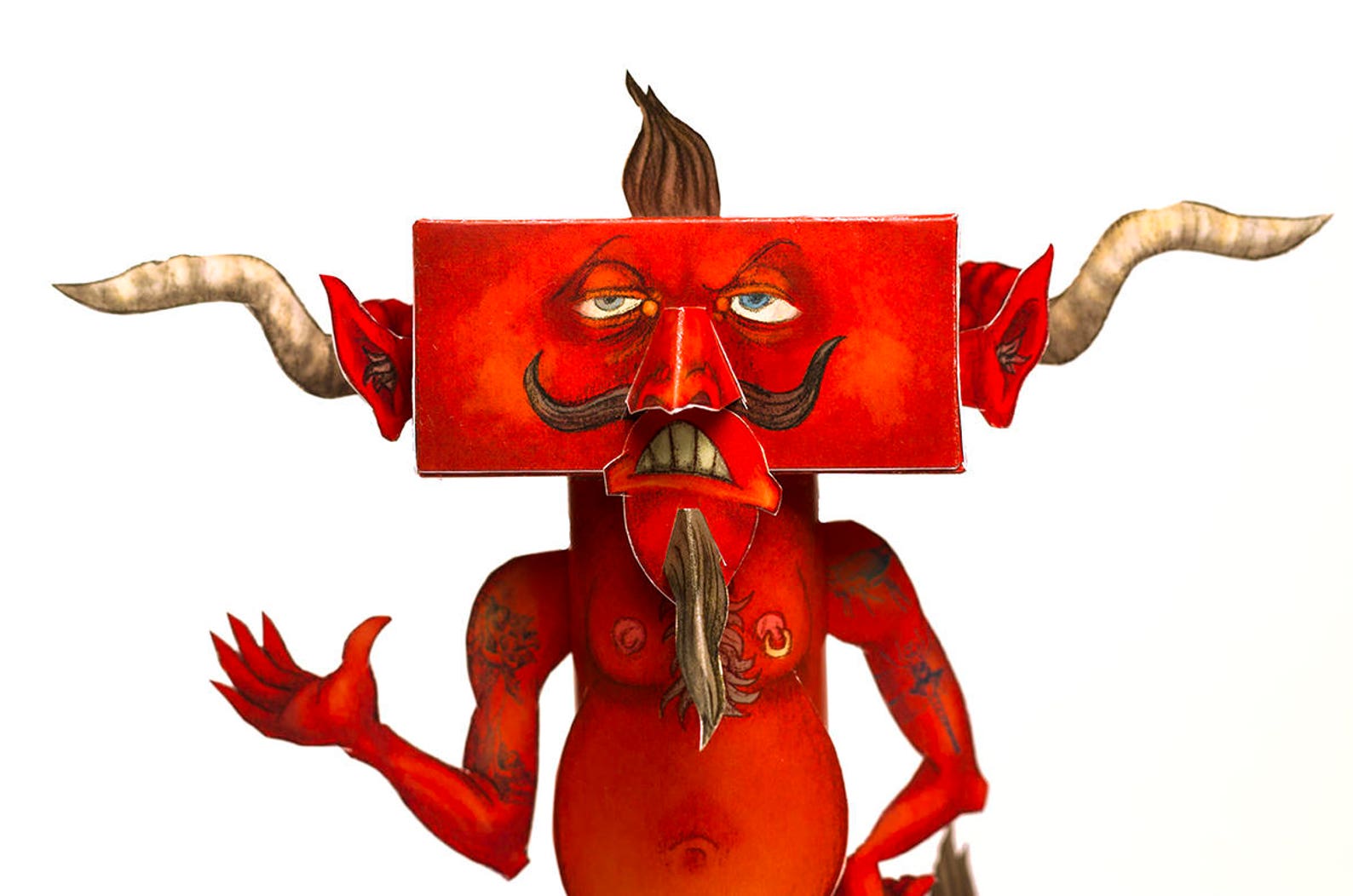 Papermodel Devil Handicraft Bow Devil - Etsy