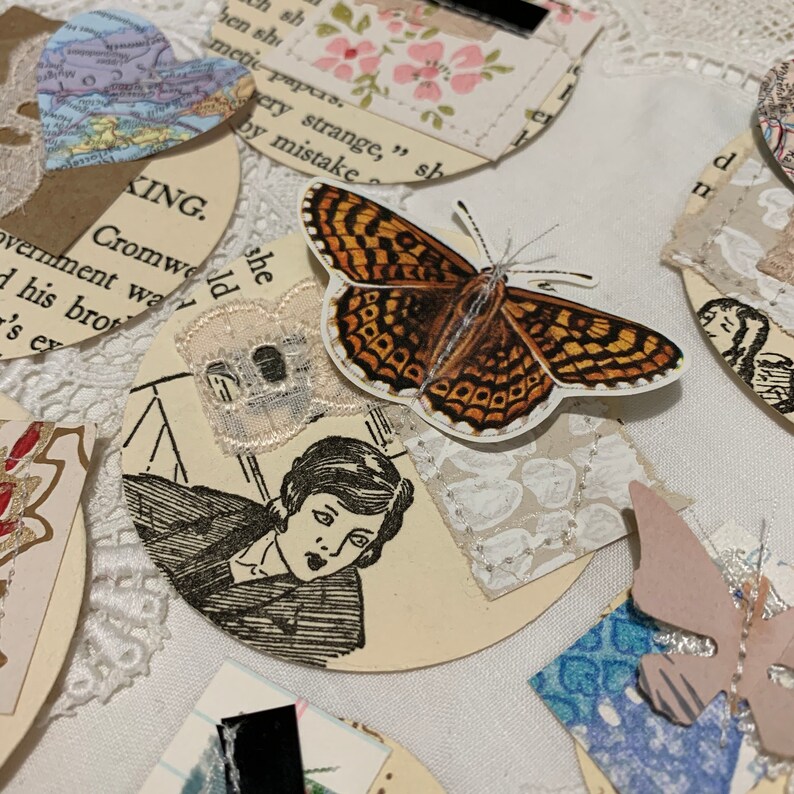 Vintage Stitched CLUSTER EMBELLISHMENTS 10 X Created Using - Etsy