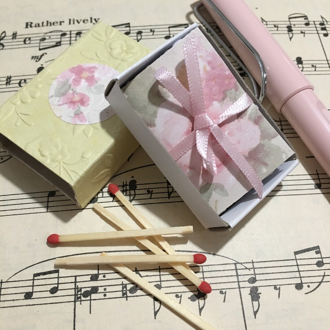 Teeny Tiny MATCHBOX JOURNALS - Wallpaper Covered Journals - Pink ...