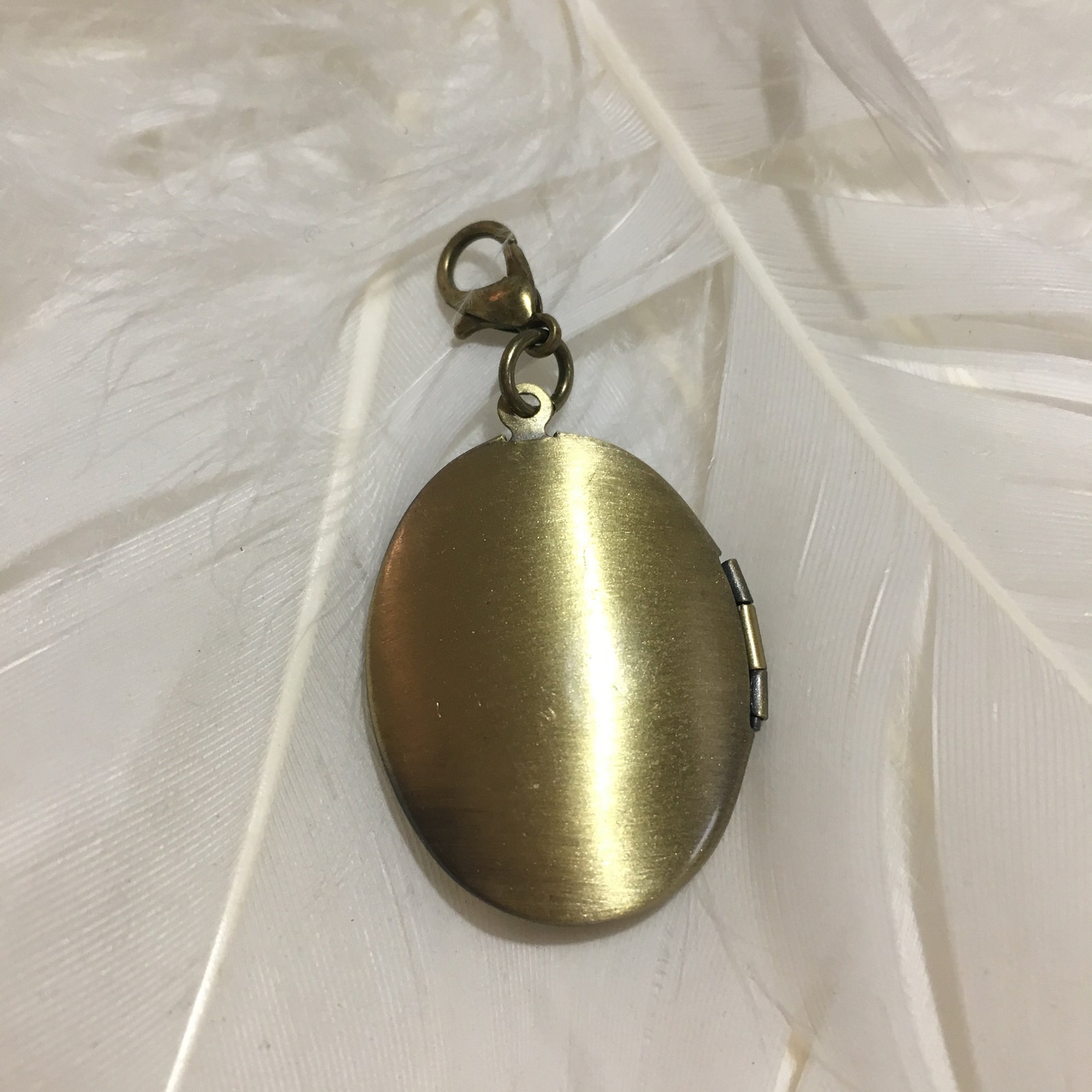 Beautiful Oval BRASS Floral LOCKET JOURNAL Charm Gorgeous | Etsy