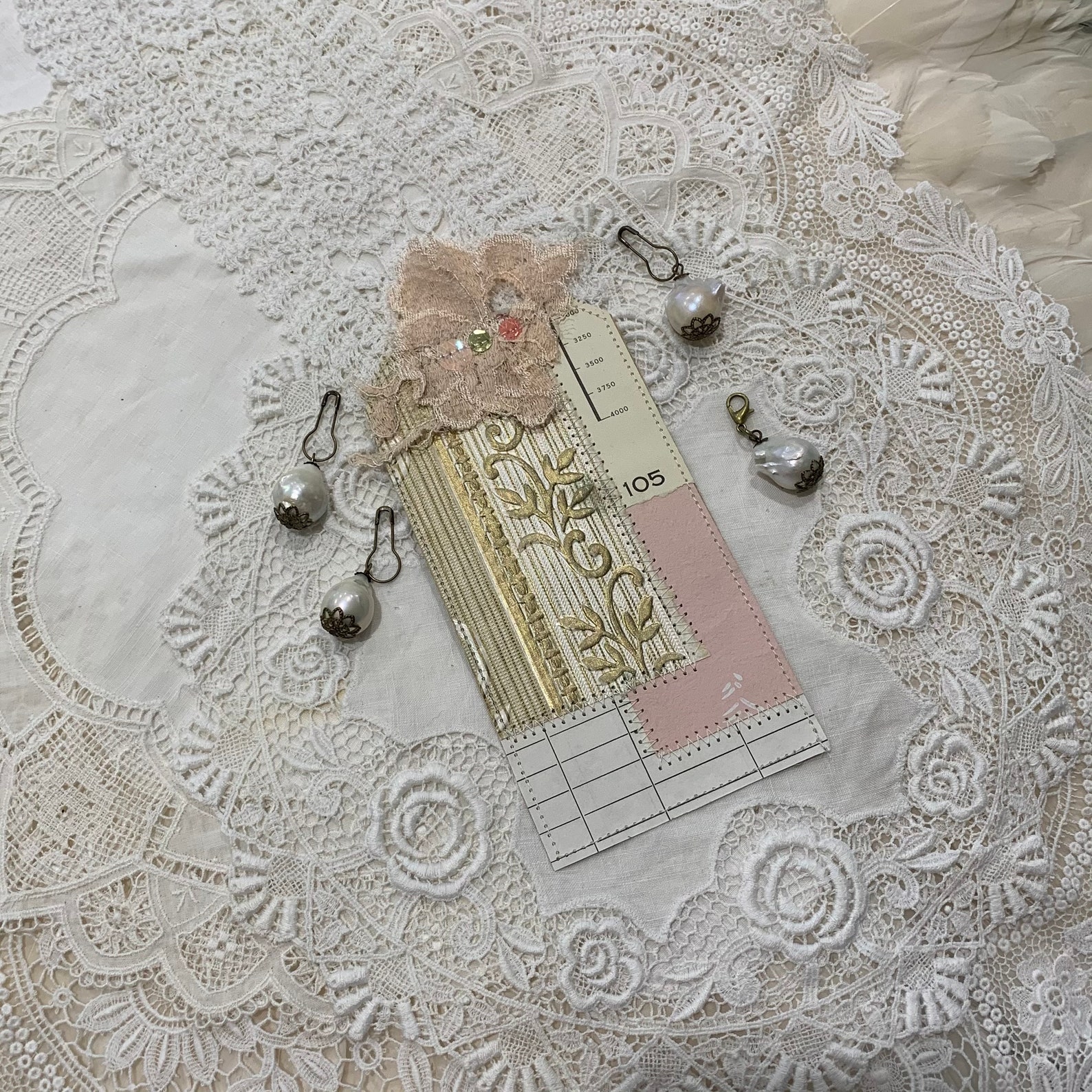 Beautiful BAROQUE PEARL Journal/planner CHARM Stunning | Etsy