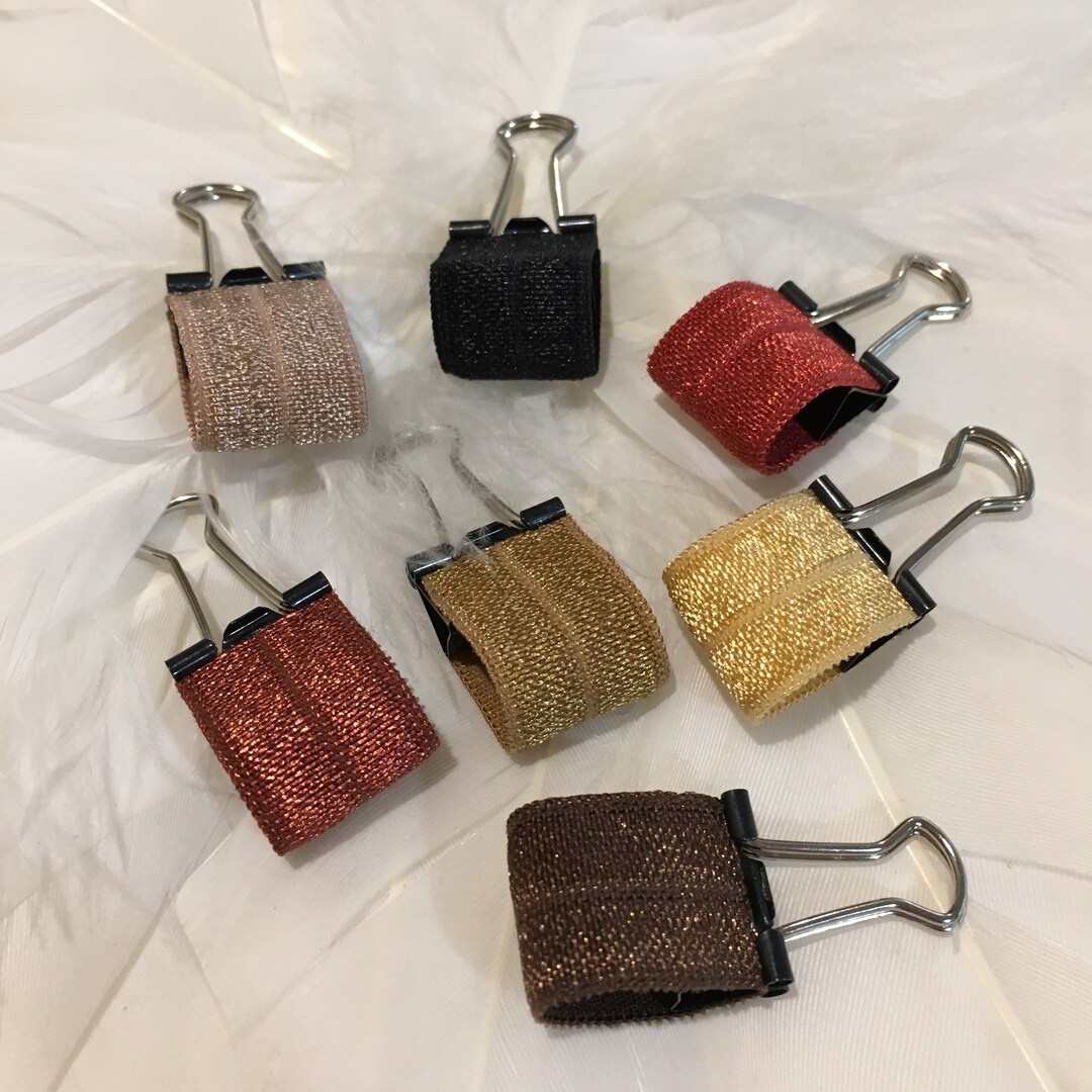 NATURAL LEATHER TONES Elastic Pen Loops - Rose Gold, Gold or Silver ...