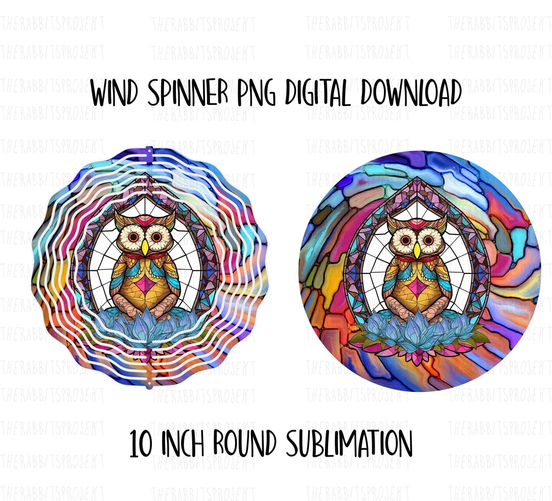 Owl Wind Spinner PNG Sublomation Design Digital Download for - Etsy