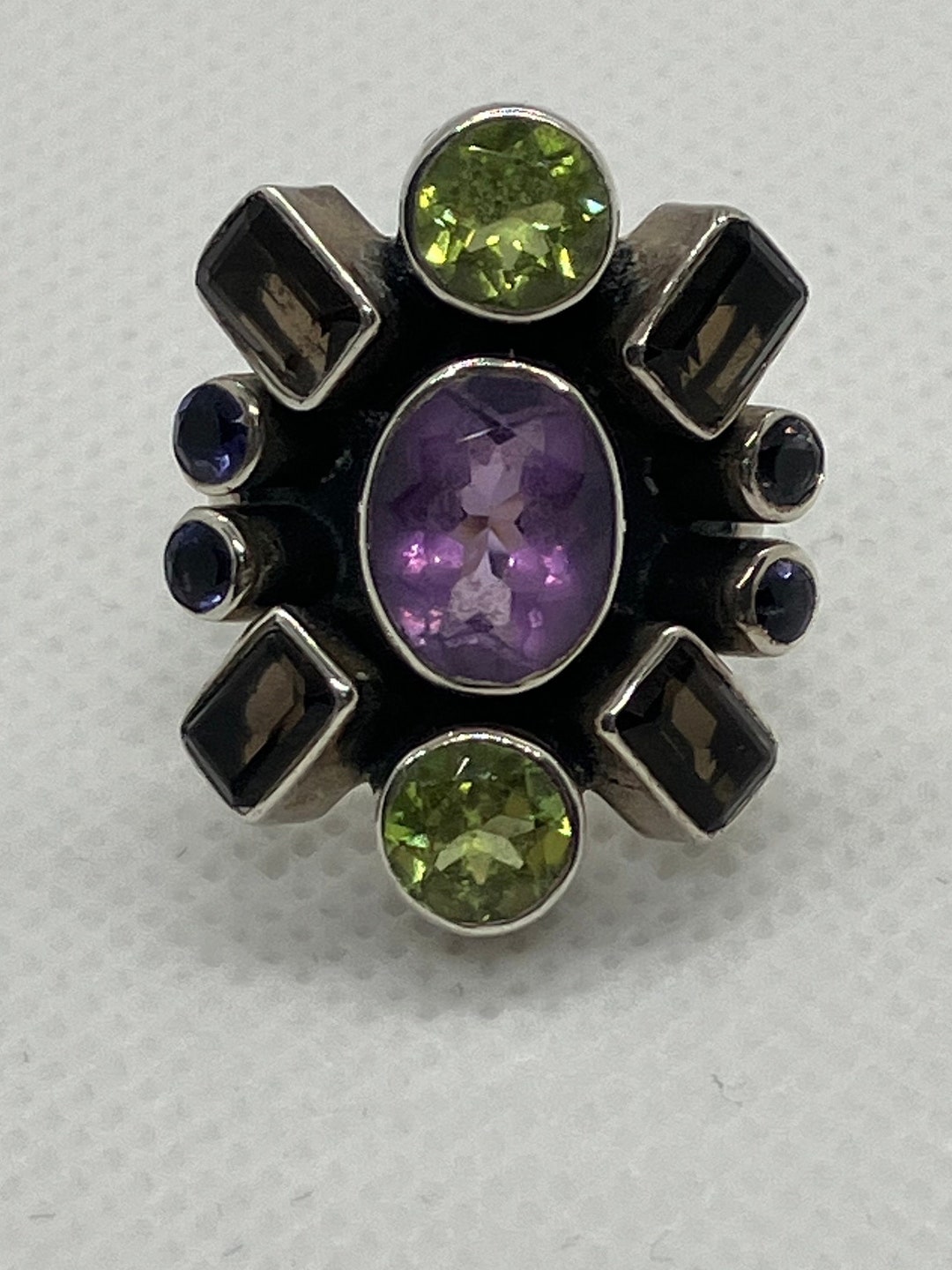 Nicky Butler Silver Multi Gemstone Ring Sz 6 - Etsy