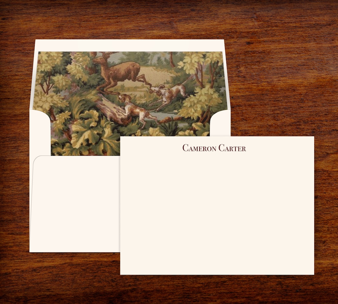 Custom Stationery Personalized | Set of 10 Note Cards With Lined ...
