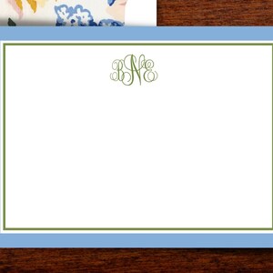 Custom Monogram Thank You Notes With Lined Envelopes | Personalized ...