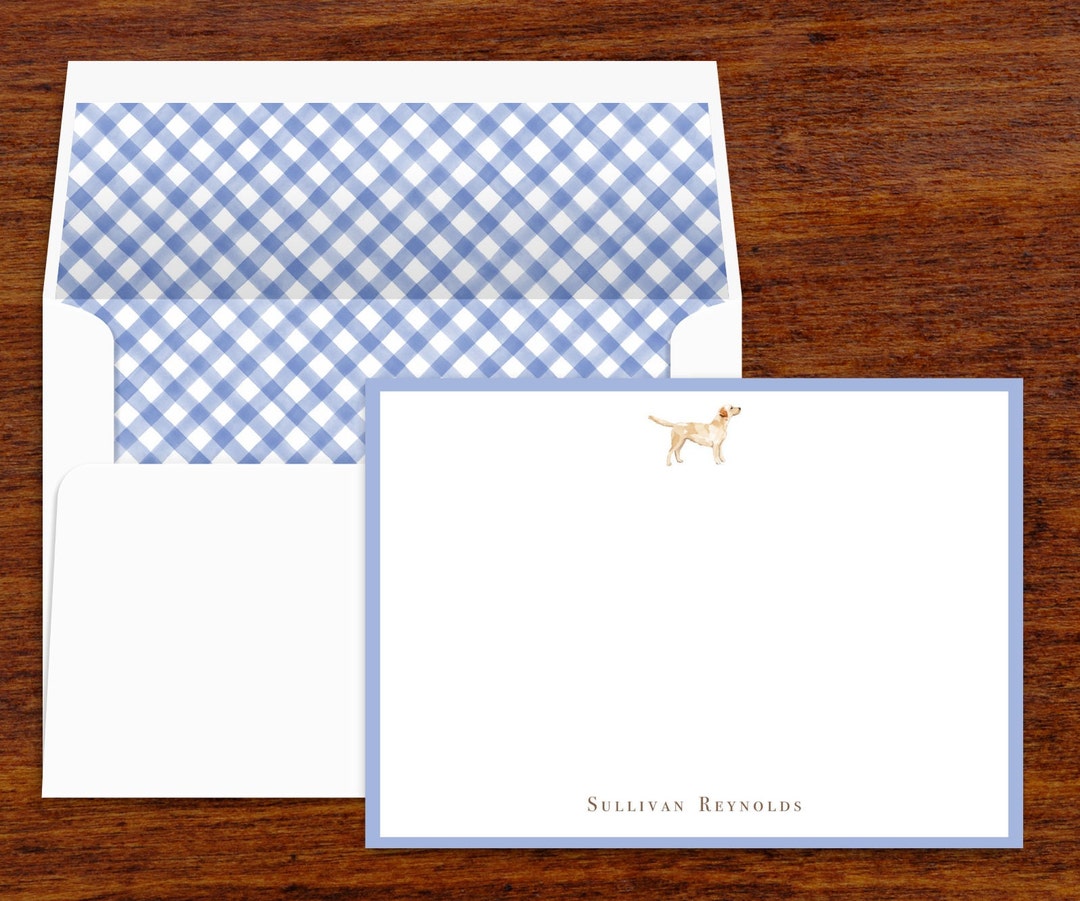 Custom Labrador Dog Stationery | Set of 10 | Note Cards With Envelopes ...