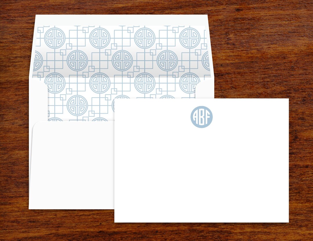 Custom Stationery Note Cards With Matching Lined Envelopes | Set of 10 ...
