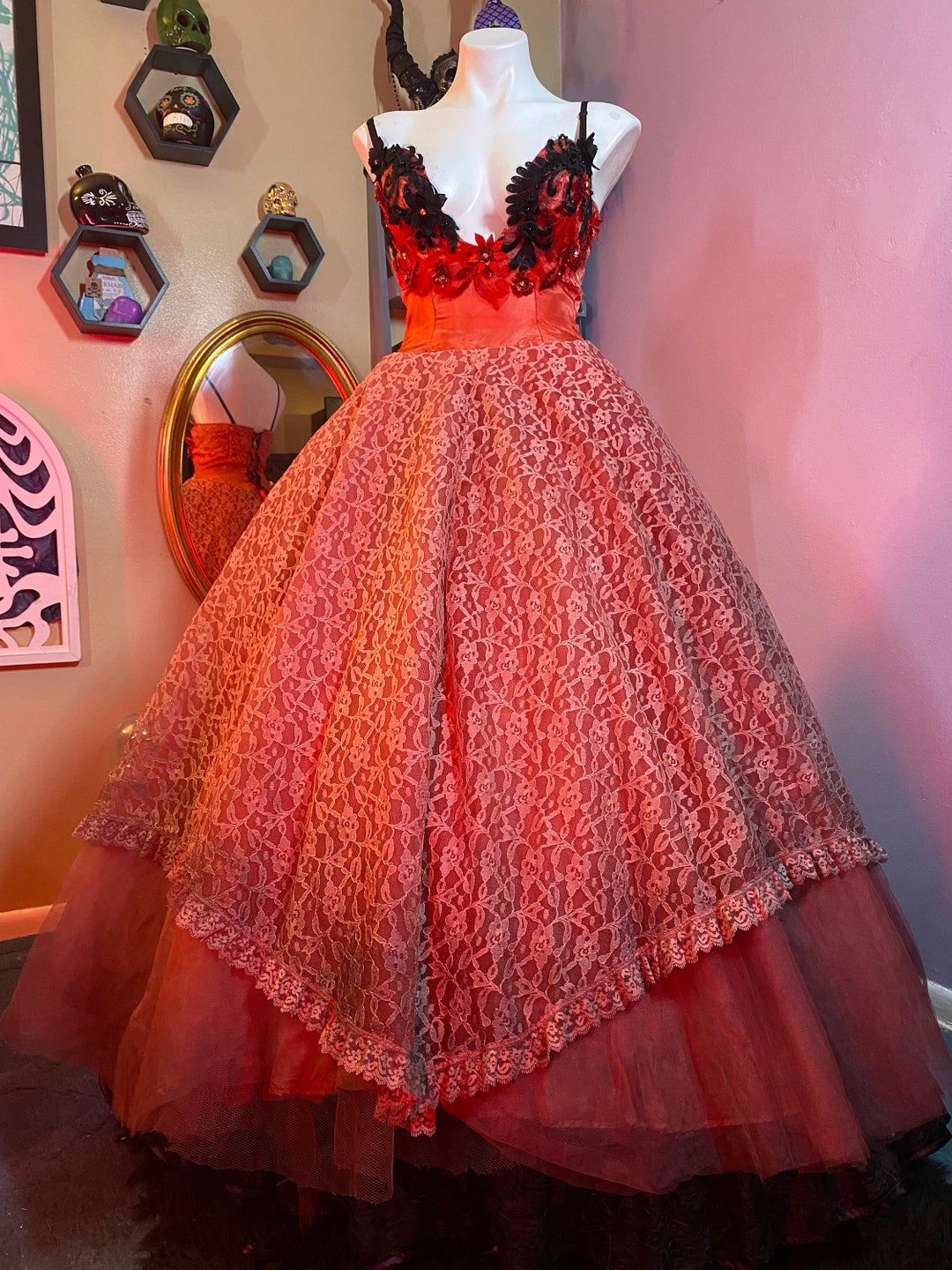 Temptress Red Ombré Ball Gown - Etsy
