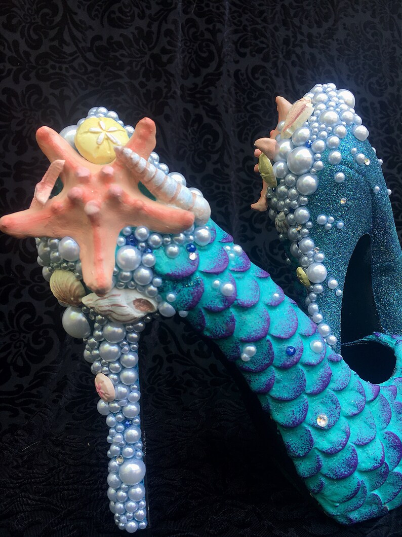 Under the Sea Mermaid Heel Pumps - Etsy UK