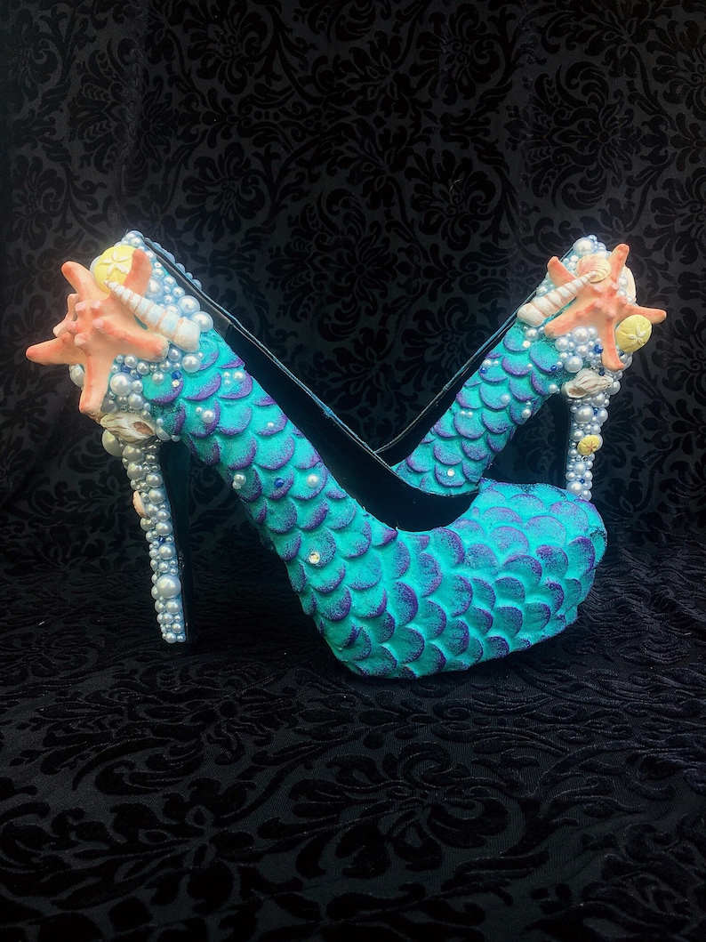 Under the Sea Mermaid Heel Pumps - Etsy Australia