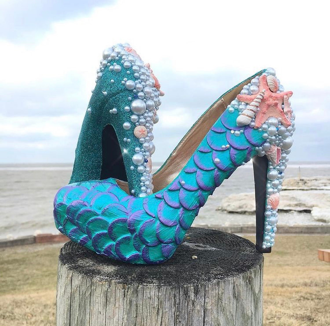 Under the Sea Mermaid Heel Pumps - Etsy Australia