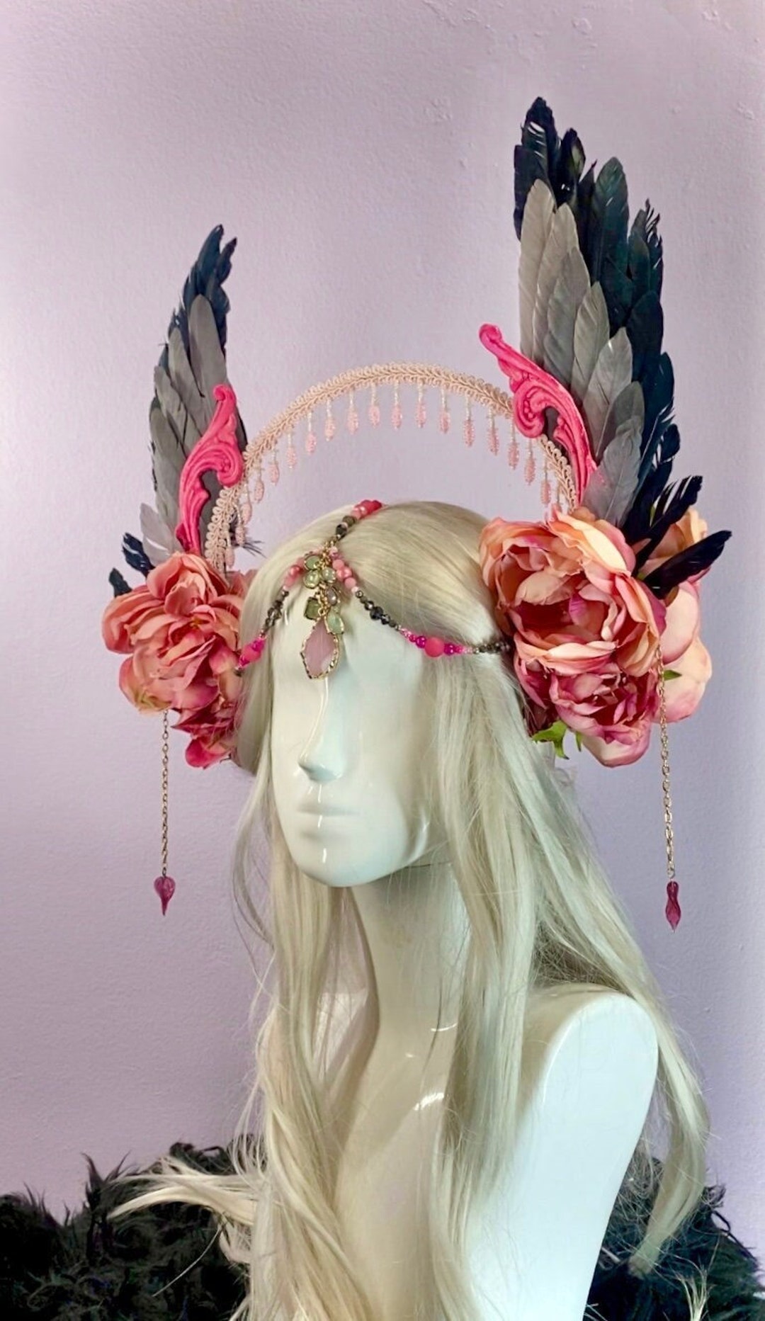 Pink Valkyrie Crown - Etsy